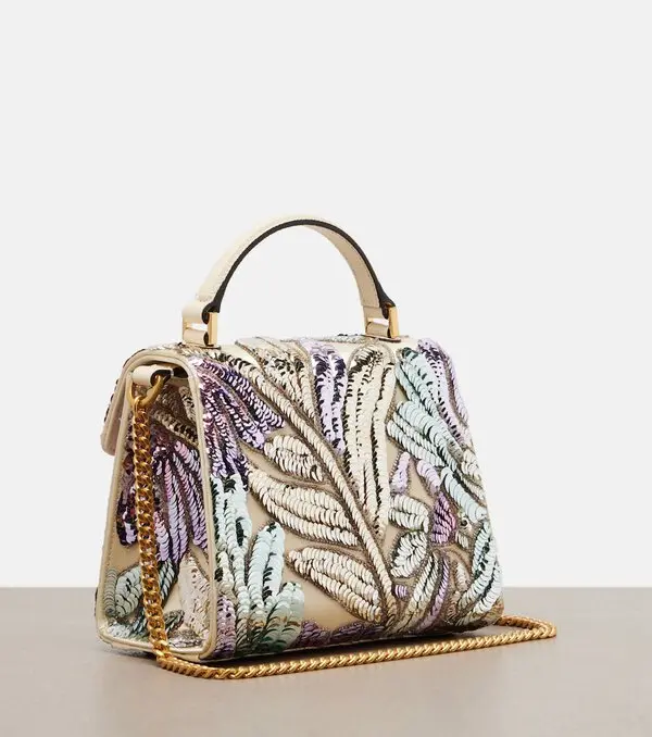 Valentino Garavani Vsling Mini Sequined Top-handle Bag - Multicoloured