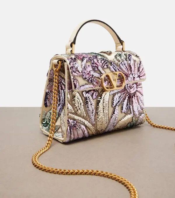 Valentino Garavani Vsling Mini Sequined Top-handle Bag - Multicoloured