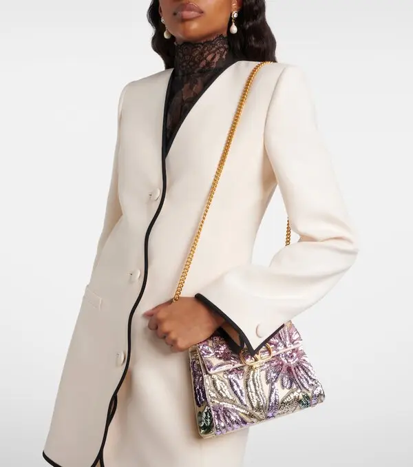 Valentino Garavani Vsling Mini Sequined Top-handle Bag - Multicoloured