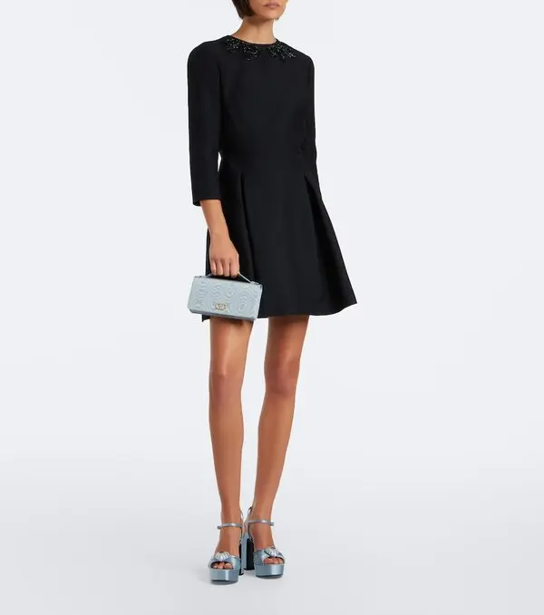 Valentino Garavani Cœur Royal Satin Platform Sandals - Blue