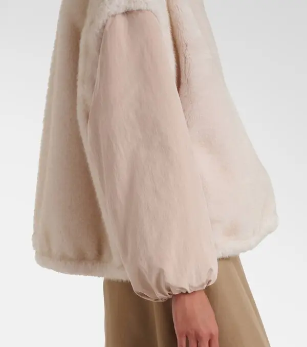 Moncler Chardonneret Fleece Down Jacket With Detachable Sleeves