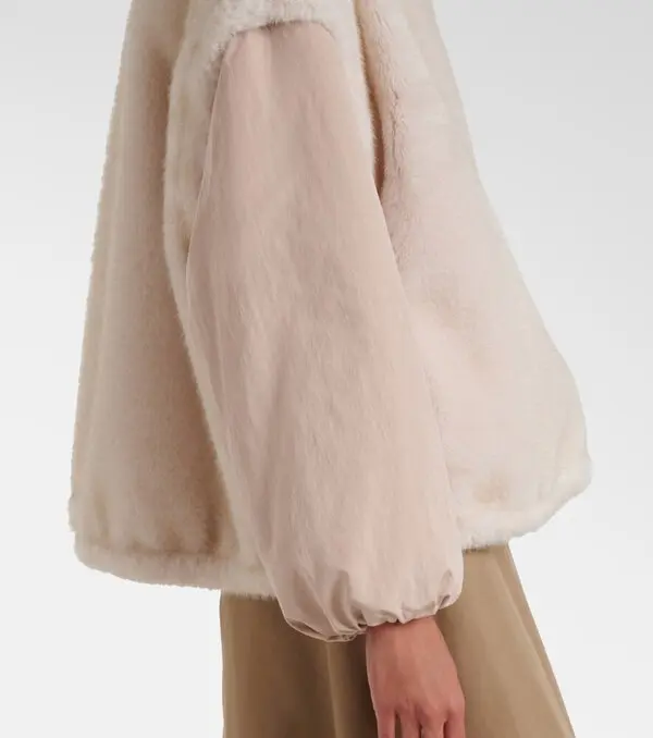 Moncler Chardonneret Fleece Down Jacket With Detachable Sleeves