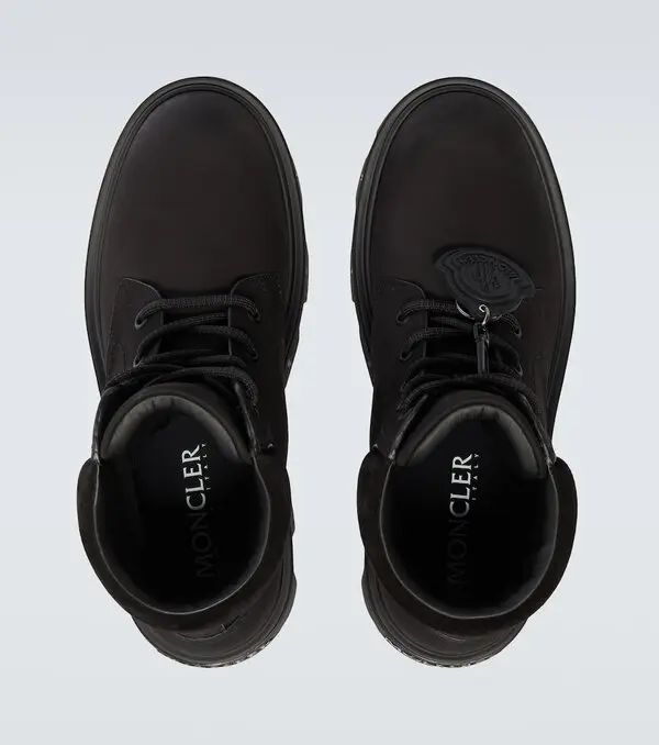 Moncler Peak City Suede Ankle Boots - Black