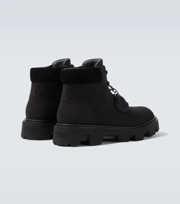 Moncler Peak City Suede Ankle Boots - Black