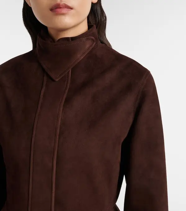 Alaïa Peplum Suede Jacket