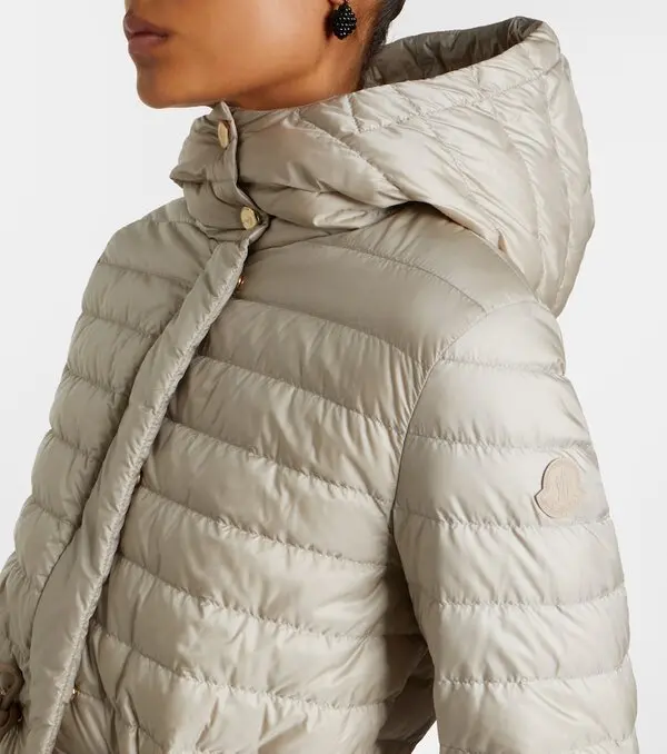 Moncler Raies Hooded Quilted Down Jacket - Grey
