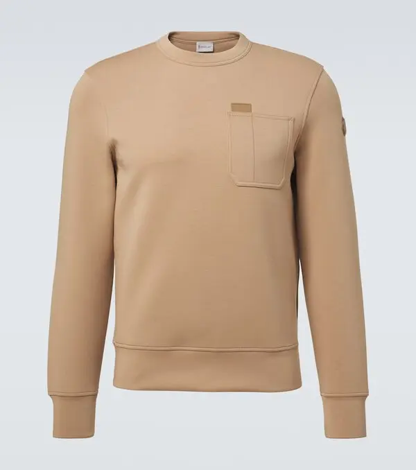 Moncler Cotton-blend Sweatshirt - Beige