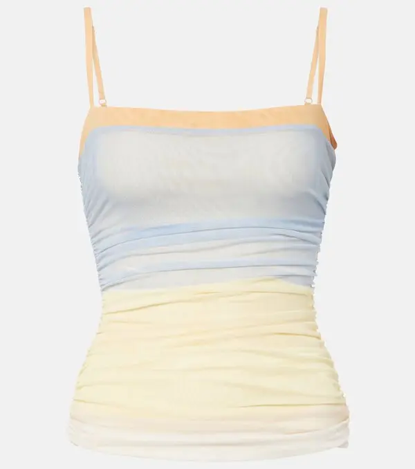 SIR. Printed Mesh Top - Multicoloured