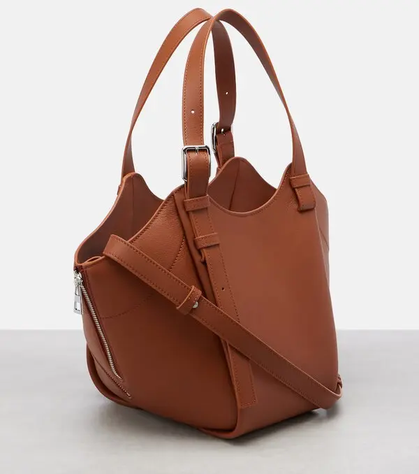 Loewe Hammock Flip Leather Tote Bag - Brown