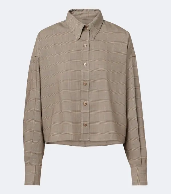 THE FRANKIE SHOP Arlen Plaid Shirt - Beige