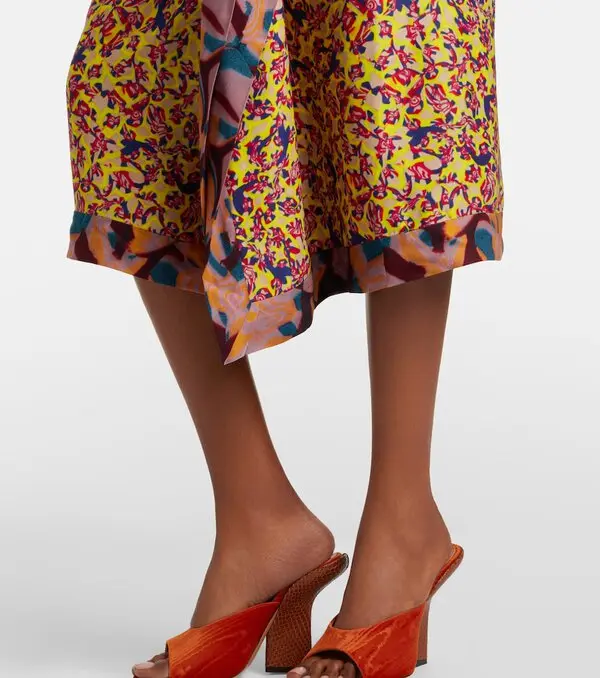 Dries Van Noten Sole Printed Midi Skirt