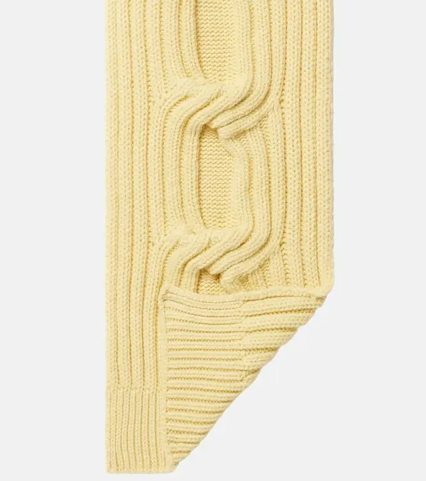 Moncler Cable-knit Wool And Cashmere Scarf