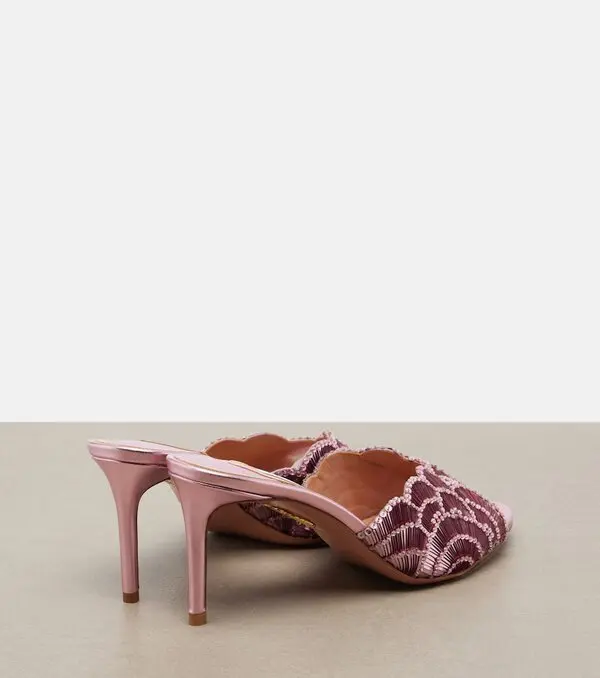 AQUAZZURA Ce Soir" Sequined Mules - Pink