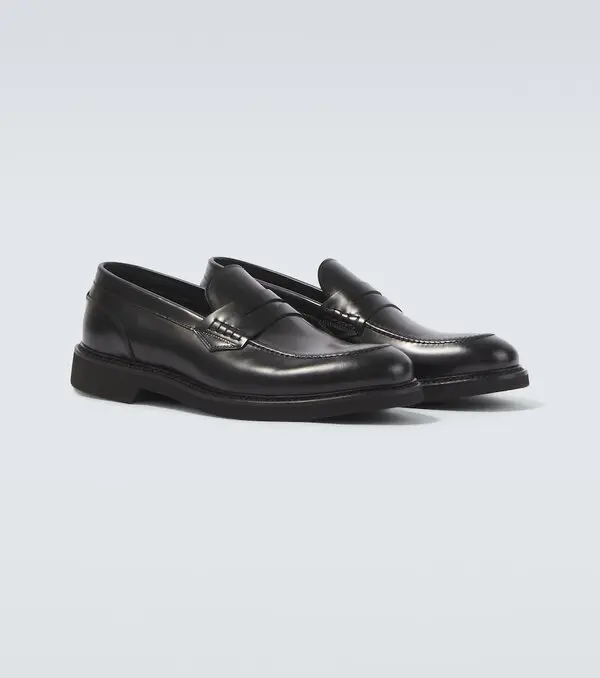 Canali Leather Penny Loafers