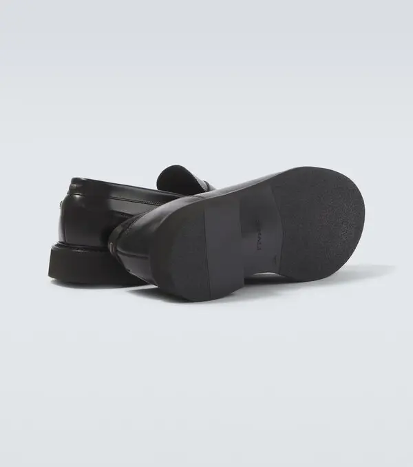 Canali Leather Penny Loafers