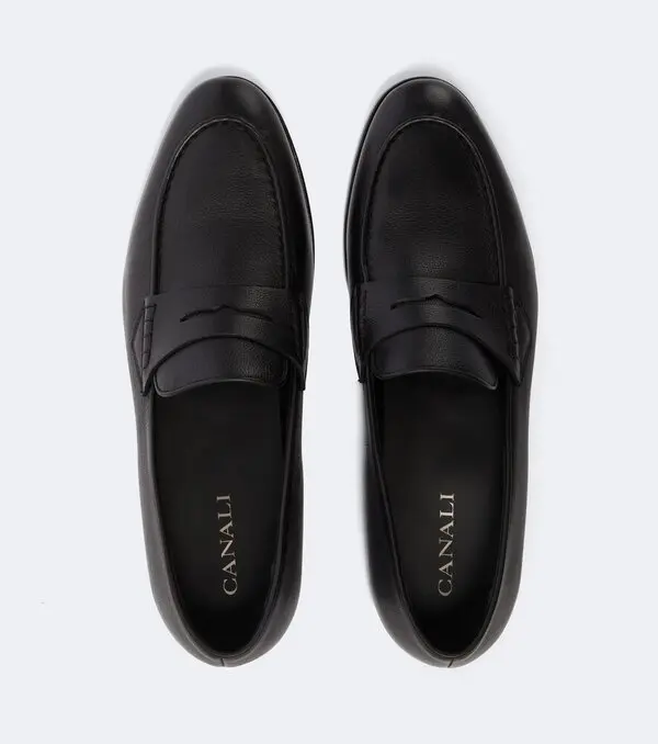 Canali Leather Penny Loafers