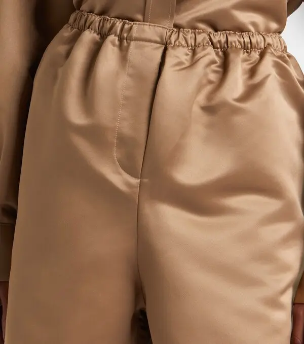 THE FRANKIE SHOP Adia Satin Shorts - Beige