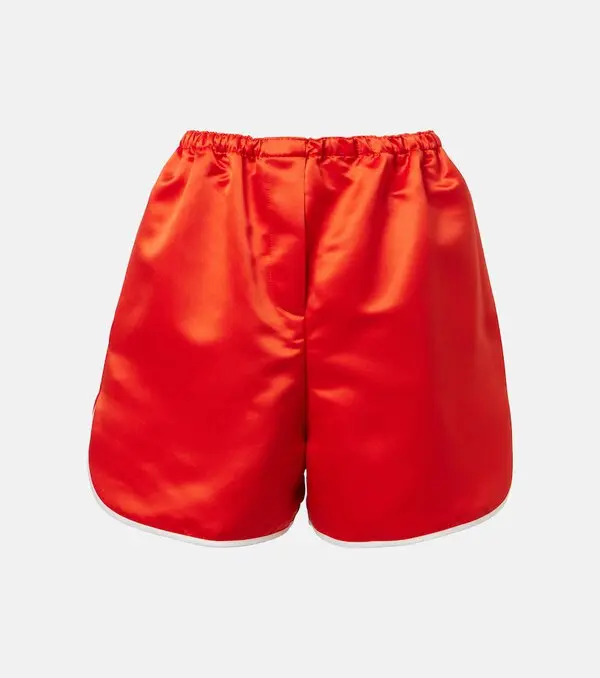 THE FRANKIE SHOP Adia Satin Shorts - Red