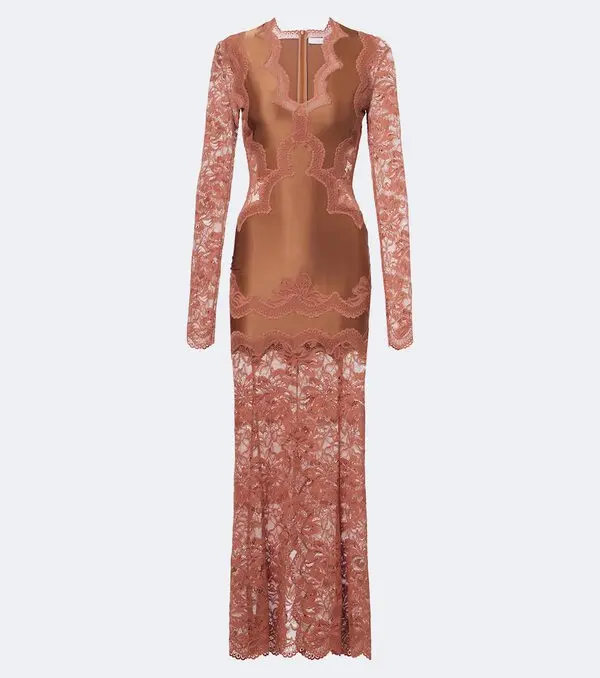 Rabanne Lace Maxi Dress - Pink