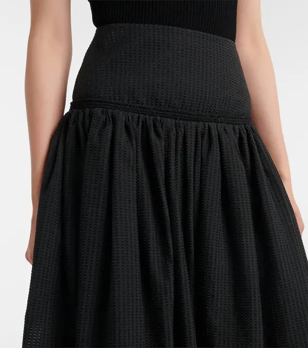 Alaïa Cotton-blend Maxi Skirt