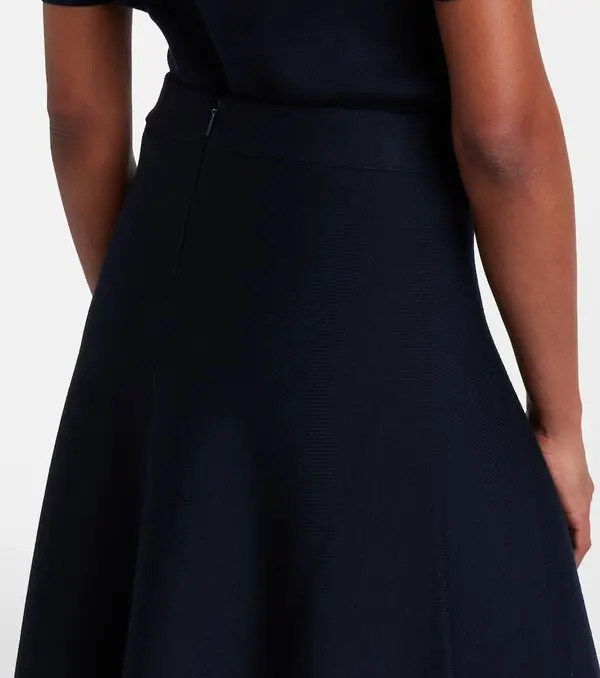 Moncler Wool-blend Midi Skirt