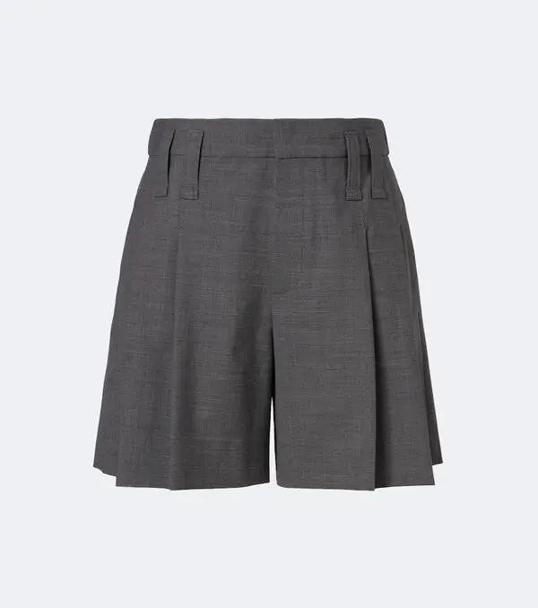 Brunello Cucinelli Tailored Wool-blend Shorts - Grey