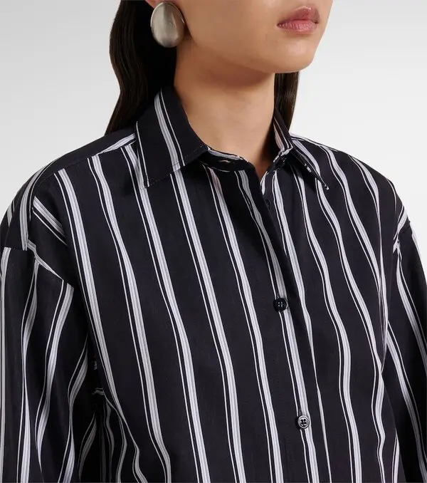 Attico Striped Cotton Poplin Shirt
