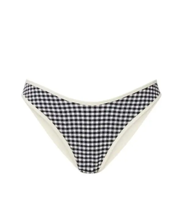 MONTCE Lulu Gingham Bikini Bottoms - Black