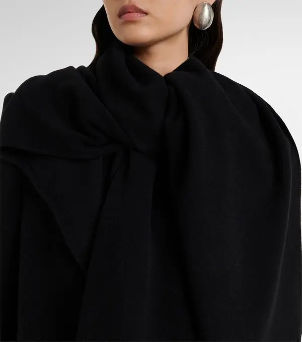Attico Scarf Detail Wool And Cashmere Coat