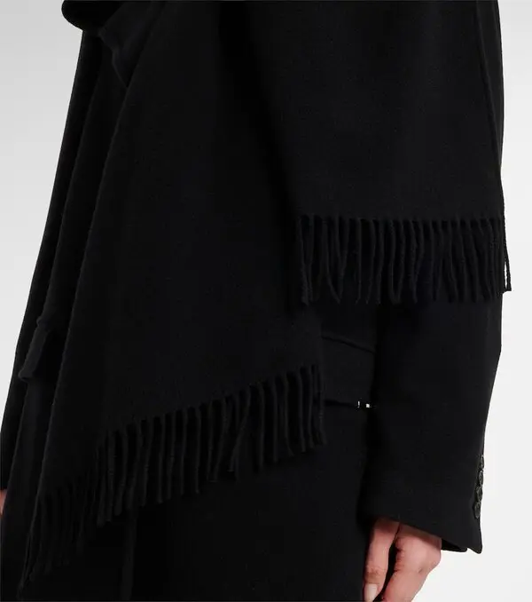 Attico Scarf Detail Wool And Cashmere Coat