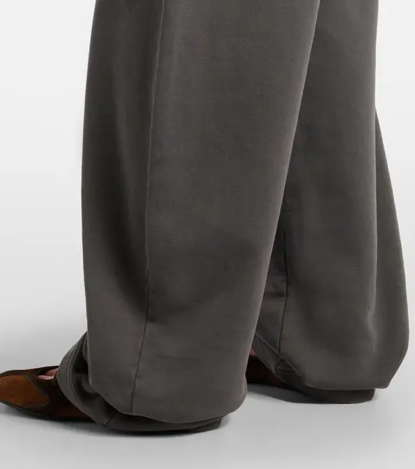 Attico Cotton Jersey Barrel-leg Sweatpants - Grey