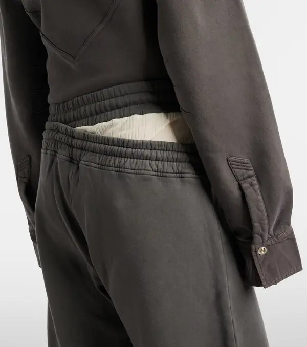 Attico Cotton Jersey Barrel-leg Sweatpants - Grey