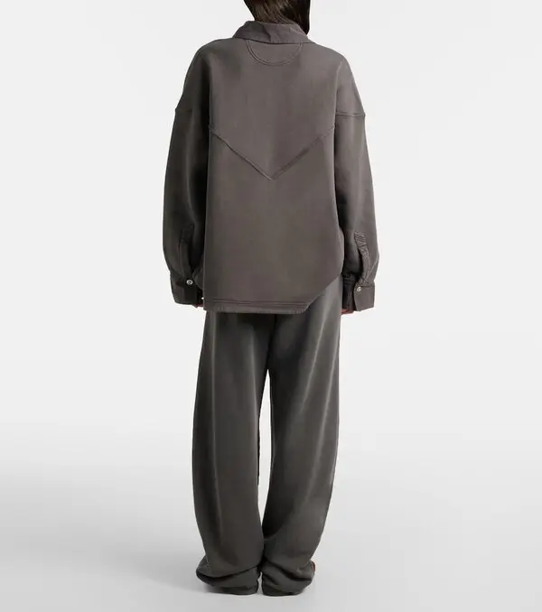 Attico Cotton Jersey Barrel-leg Sweatpants - Grey