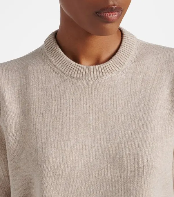 Alaïa Cashmere And Wool-blend Sweater - Beige