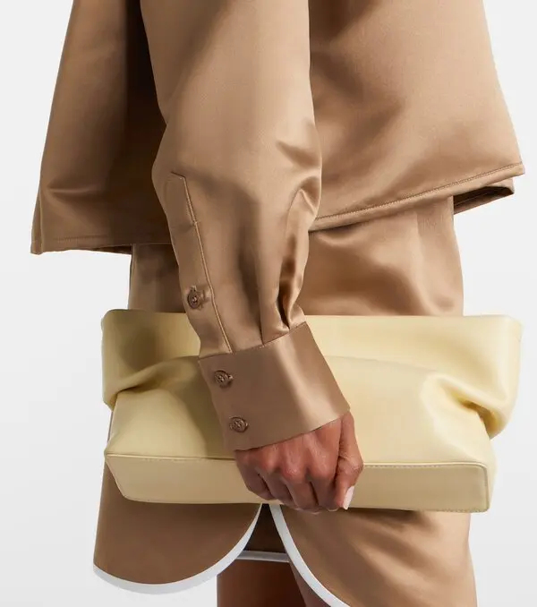 THE FRANKIE SHOP Arlen Satin Shirt - Beige