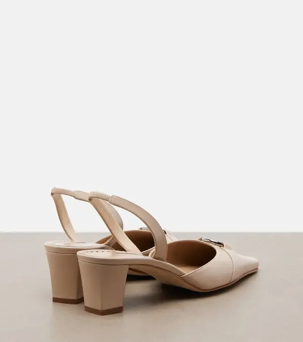Manolo Blahnik Trixa Leather Slingback Pumps