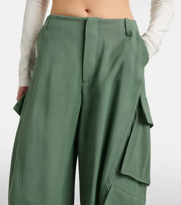 Alaïa Mid-rise Cargo Pants - Green