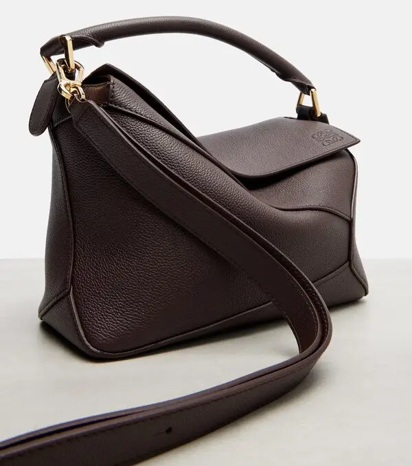 Loewe Puzzle Edge Small Leather Top-handle Bag - Brown
