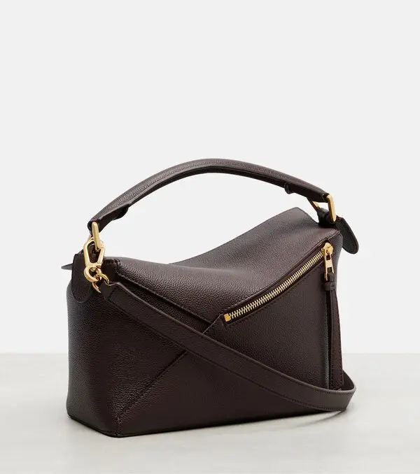 Loewe Puzzle Edge Small Leather Top-handle Bag - Brown