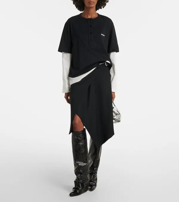 Attico Leon Patent Leather Knee-high Boots - Black