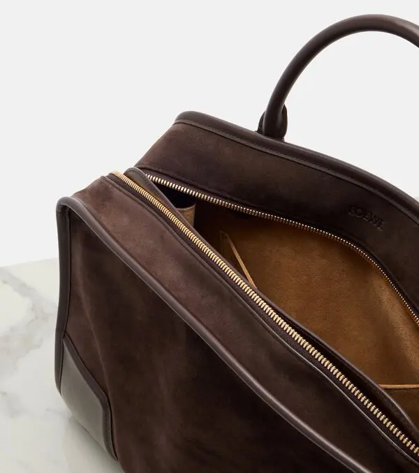Loewe Amazona 180 Suede Tote Bag - Brown