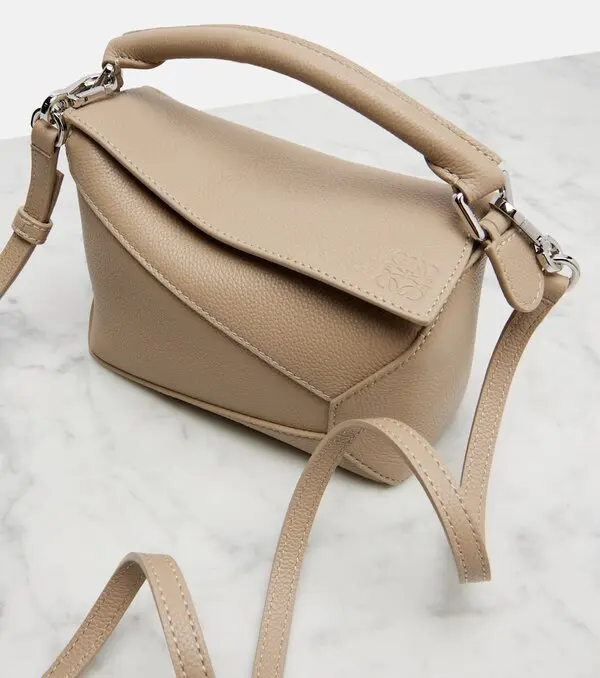 Loewe Puzzle Edge Mini Leather Top-handle Bag