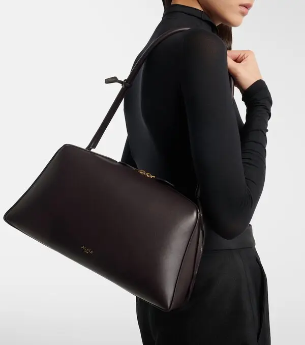 Alaïa Le Bouledogue Leather Shoulder Bag - Black
