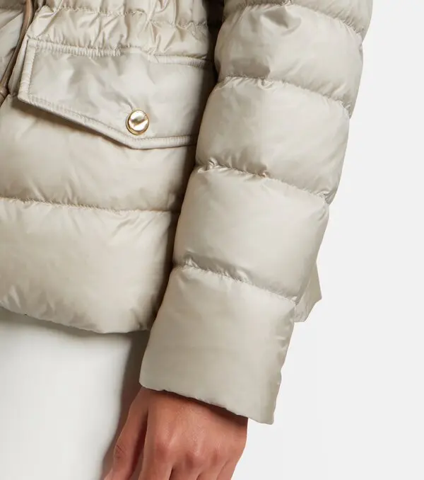 Moncler Raies Hooded Quilted Down Jacket - Grey