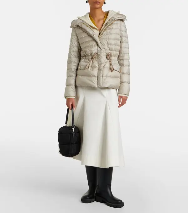 Moncler Raies Hooded Quilted Down Jacket - Grey