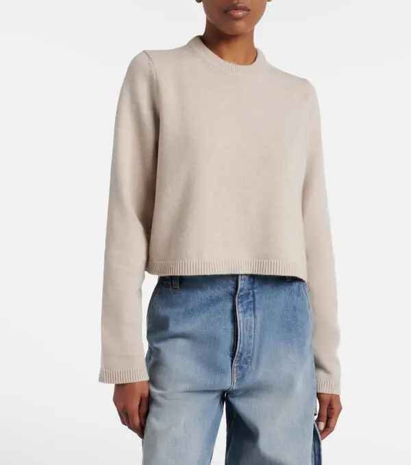 Alaïa Cashmere And Wool-blend Crewneck Sweater