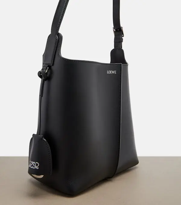 Loewe Bilbao Medium Leather Tote Bag - Black