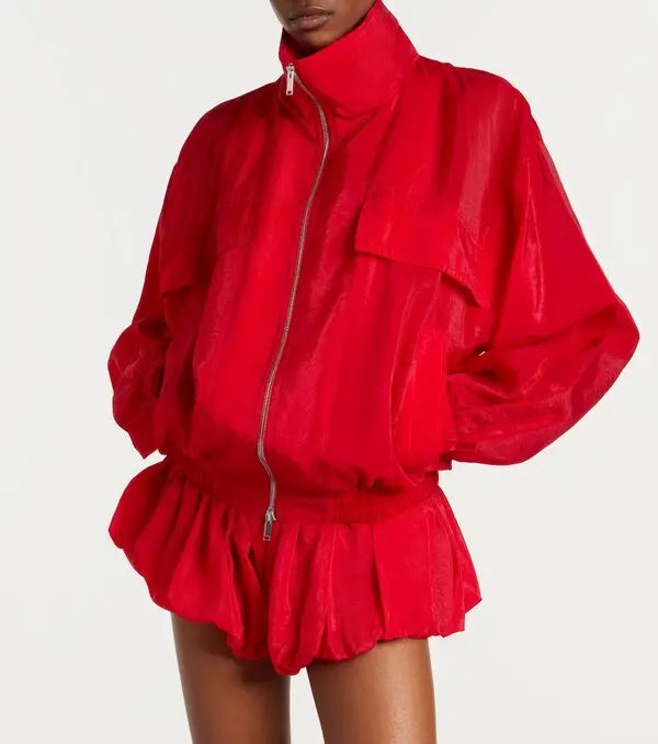 THE FRANKIE SHOP Drea Bomber Jacket - Red