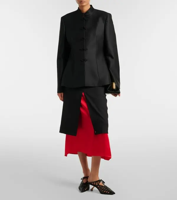 RÓHE Wool-blend Jacket With Toggle Fastening