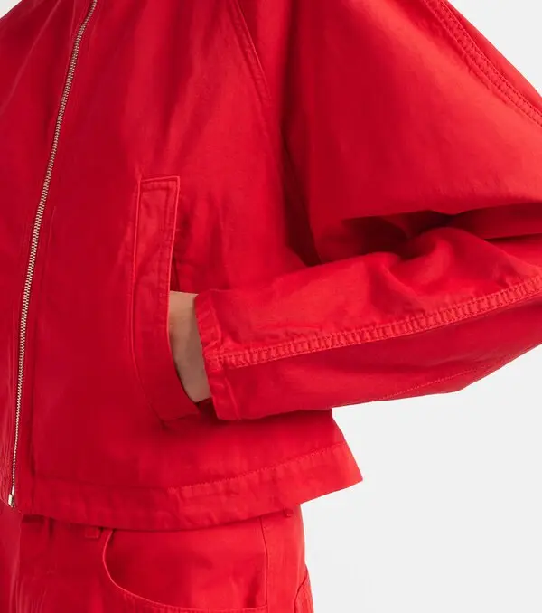 Alaïa Denim Jacket - Red